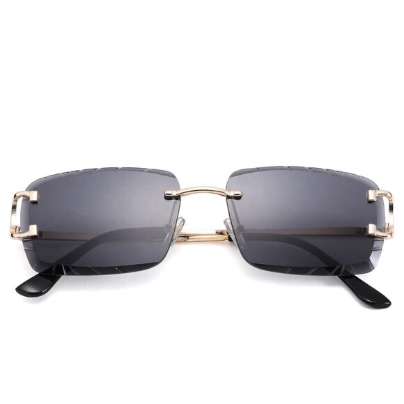 Accessories | Mens Sunglasses Hip Hop Style Dark Black Lens Gold ...